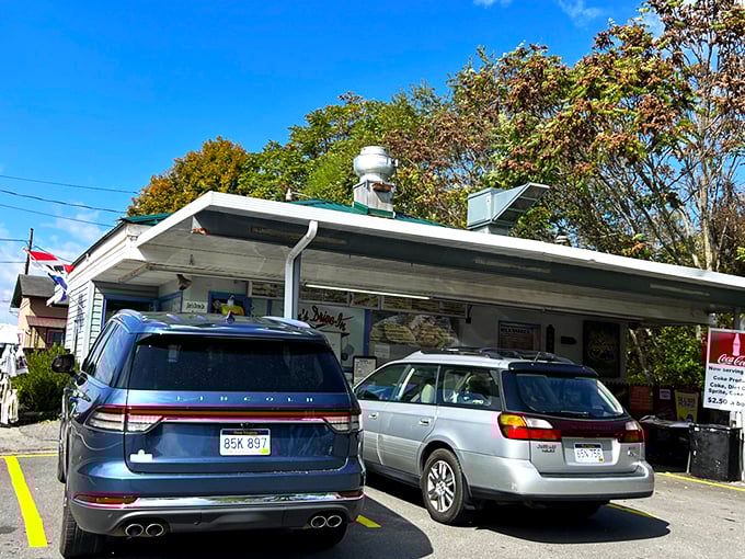 Classic Americana stands proud in Lewisburg, where Jim's Drive-In welcomes hungry travelers with its timeless awning and zero pretension.