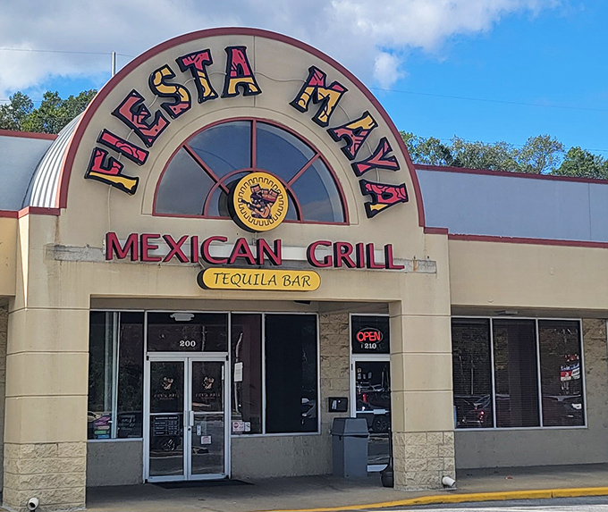 The bright yellow-and-red sign of Fiesta Maya cuts through Delaware's suburban landscape like a beacon of culinary promise. Strip mall treasures are often the best kind.