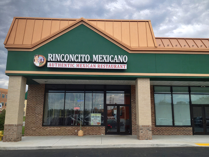 The unassuming exterior of Rinconcito Mexicano proves once again that culinary treasures often hide in strip malls.