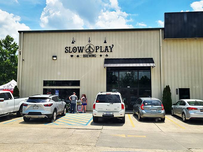 Unassuming on the outside, extraordinary on the inside&mdash;Slow Play Brewing's exterior promises craft beer excellence behind its industrial fa&ccedil;ade.