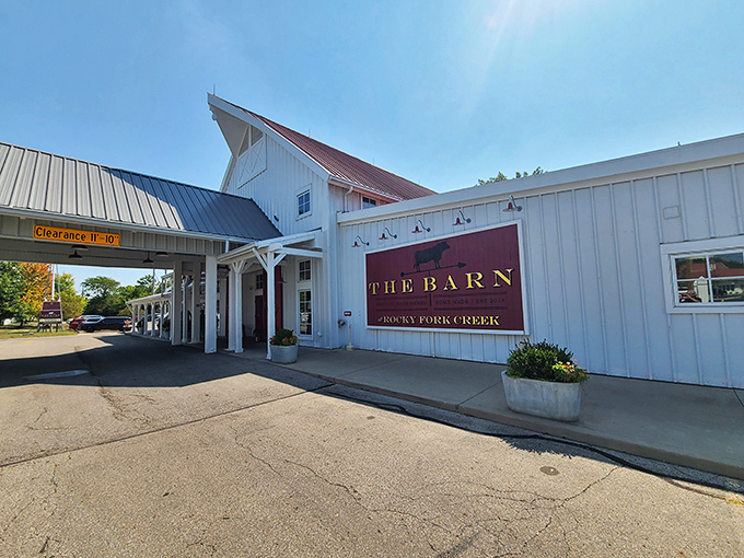 The architectural equivalent of a warm welcome, this converted barn promises culinary treasures inside that rival its charming exterior.