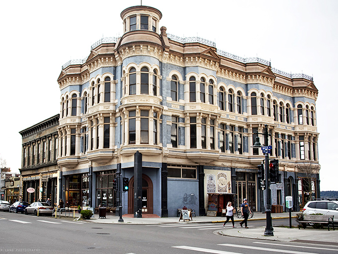 The Hastings Building stands as Port Townsend's crown jewel of Victorian architecture, a reminder that sometimes being abandoned by railroads has its silver linings.
