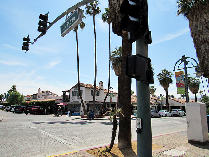 Palm-lined streets meet majestic mountains in this quintessential Palm Springs vista. Mother Nature's perfect backdrop for your treasure-hunting adventures.