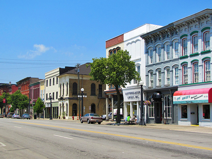 Michigan Avenue stretches before you like a runway to the past, where flowering trees stand guard over historic storefronts waiting to be explored. 