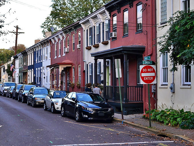 Brick-fronted buildings line Lambertville's historic streets, where every fa&ccedil;ade tells a story and window shopping becomes an adventure in time travel. 