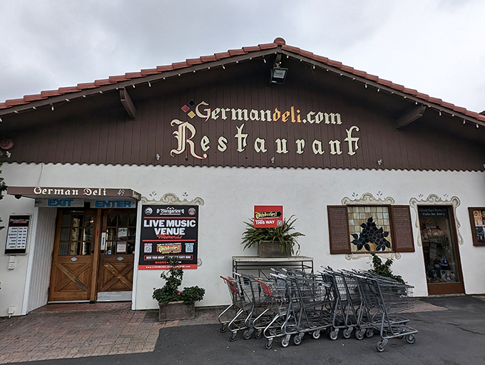 A slice of Bavaria hiding in plain sight. The classic German-style architecture of Old World's exterior promises authentic delights within those wooden doors.