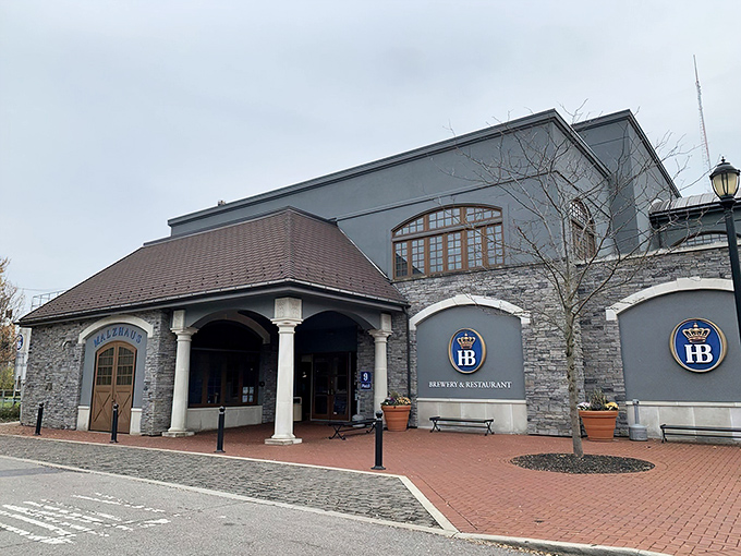 The iconic blue and white Bavarian pattern welcomes you to Grandview Heights Bier Garden, where a decade of bringing Munich to Ohio is proudly celebrated.