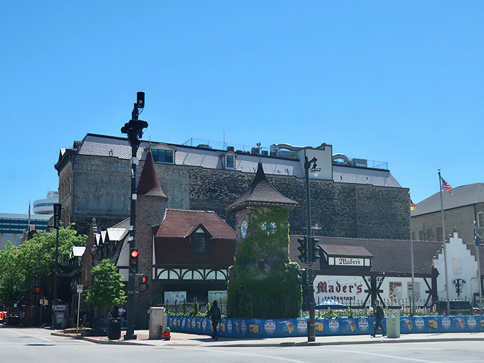 Mader's Tudor-style fa&ccedil;ade isn't just architectural eye candy&mdash;it's your first clue you're about to experience authentic German hospitality in downtown Milwaukee.