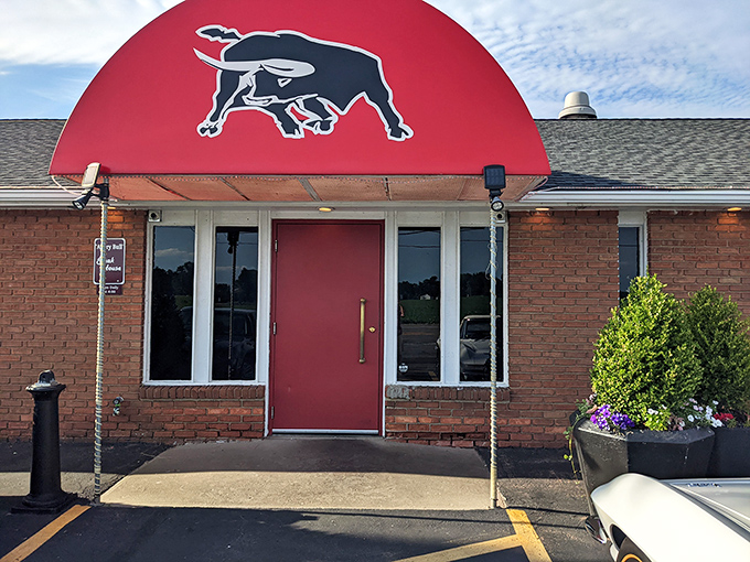 The iconic red awning with its charging bull silhouette isn't just a sign&mdash;it's a beacon for carnivores across Ohio's north coast.