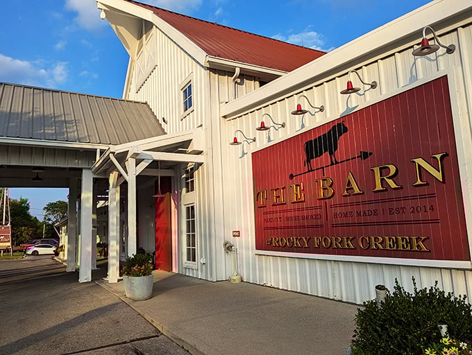 The iconic red and white exterior beckons like a culinary lighthouse. This isn't just a restaurant&mdash;it's a destination worth the drive from anywhere in Ohio. Photo credit: <a href="https://www.google.com/maps/contrib/117145315442820253174/photos/@38.8712982,-77.2746301,21697m/data=!3m2!1e3!4b1!4m3!8m2!3m1!1e1?entry=ttu&g_ep=EgoyMDI1MDQzMC4xIKXMDSoASAFQAw%3D%3D" target="_blank" rel="noopener noreferrer">Daniel Farinella</a>
