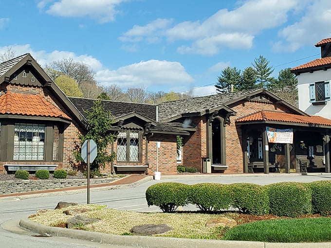 The storybook German architecture of Schnitzelbank stands proudly in Jasper, like a Bavarian postcard that somehow landed in Indiana's heartland.