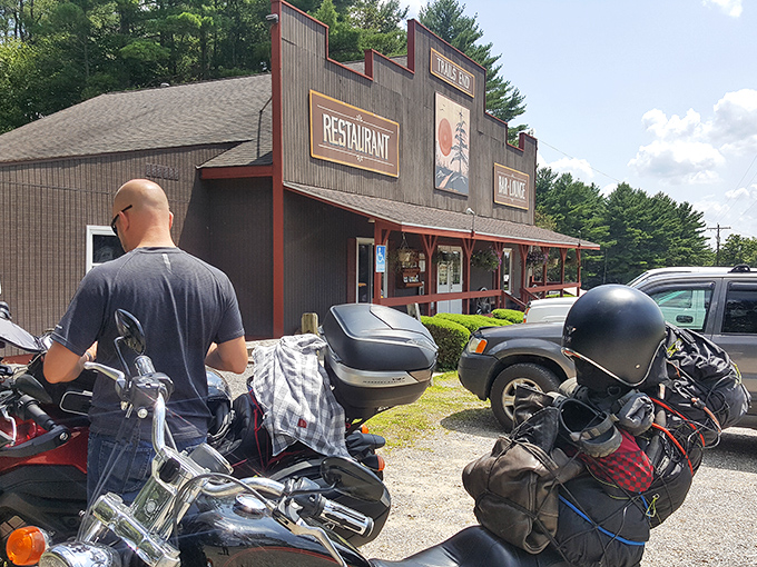 Old West meets Pennsylvania woods at Trail's End, where motorcyclists know good food is worth the journey through winding forest roads.
