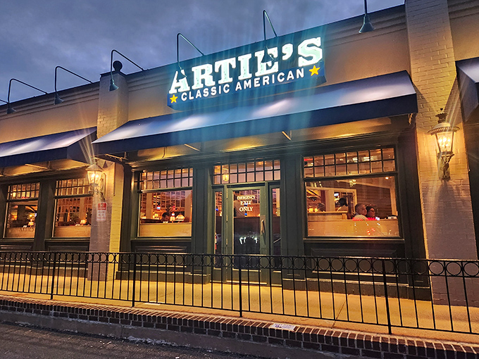Artie's classic blue awnings and elegant exterior welcome you like an old friend who happens to make the best prime rib in Virginia.