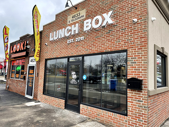 Welcome to sandwich paradise! Lunch Box's unassuming brick exterior hides a world of flavor waiting to be discovered inside.