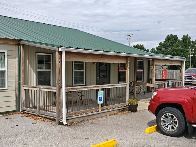 The modest exterior belies the time-traveling experience within. This unassuming Route 66 landmark has been feeding hungry travelers longer than most interstate highways have existed.