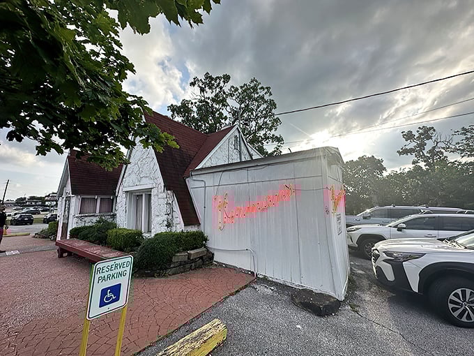 The unassuming white cottage exterior of Herman's Ribhouse is Arkansas's version of a culinary TARDIS &ndash; modest outside, magnificent within.