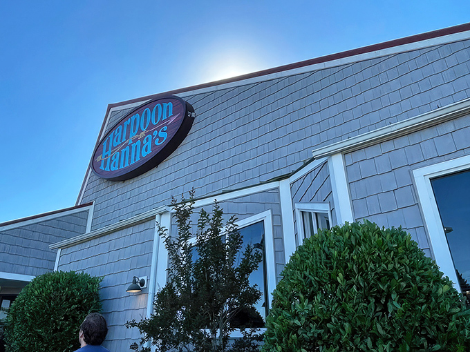 The classic blue sign beckons like a lighthouse for hungry travelers &ndash; promising delicious refuge from typical beach town fare.