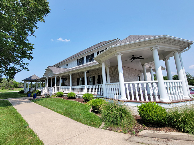 A storybook colonial house that happens to serve world-class cuisine. Sybill's exterior promises Midwestern hospitality with a side of culinary excellence.