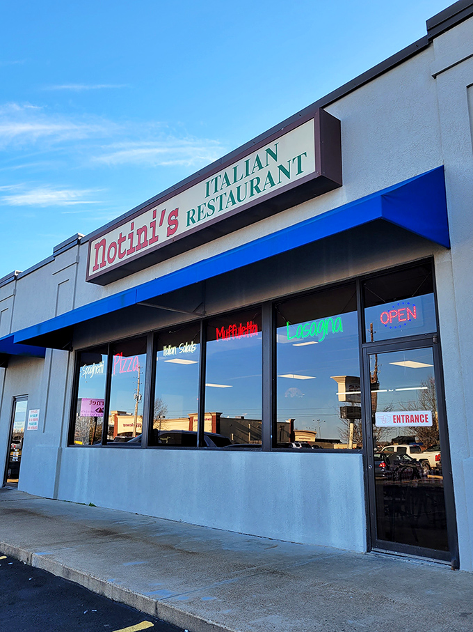 The unassuming storefront of Notini's might not stop traffic, but locals know this modest exterior hides pasta treasures worth their weight in parmesan gold.