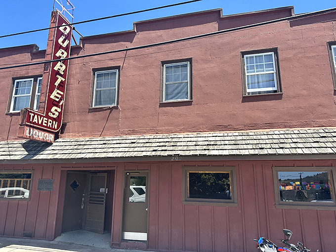 The iconic terracotta-colored exterior of Duarte's Tavern stands like a culinary lighthouse on Pescadero's main street, beckoning hungry travelers with its vintage neon sign.