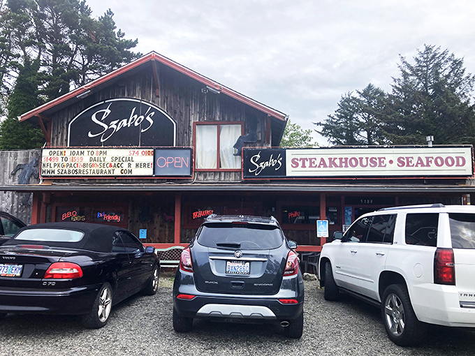 The rustic charm of Szabo's exterior isn't trying to impress anyone&mdash;until you taste what's inside. Highway 101's best-kept open secret awaits.