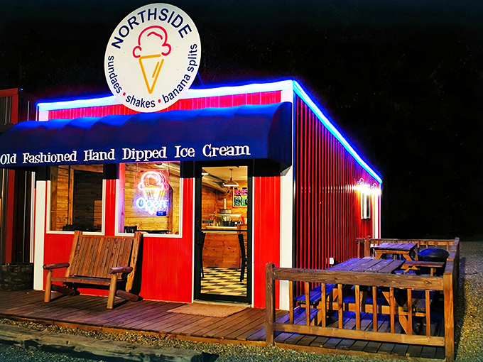 The cowboy statue and giant ice cream cone aren't just landmarks&mdash;they're sentinels guarding the gateway to frozen paradise in Broken Bow.