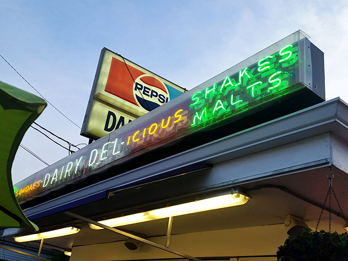 The iconic Dairy Del sign has been beckoning Louisville ice cream lovers since 1951. That vibrant neon sign is like a beacon of joy on a hot Kentucky day.