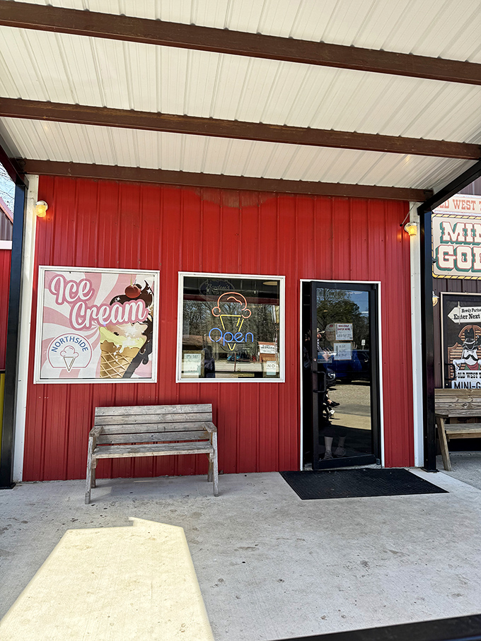 The cowboy statue and giant ice cream cone aren't just landmarks&mdash;they're sentinels guarding the gateway to frozen paradise in Broken Bow.