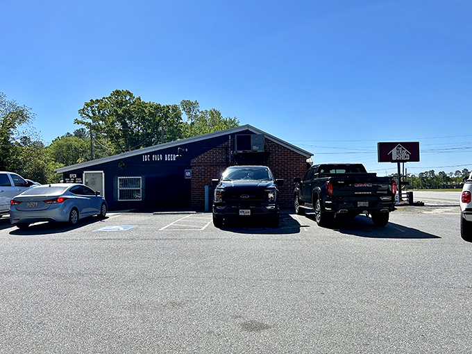 Not all heroes wear capes; some wear brick facades and metal roofs. The Taco Shed's humble exterior belies the flavor explosions waiting inside.