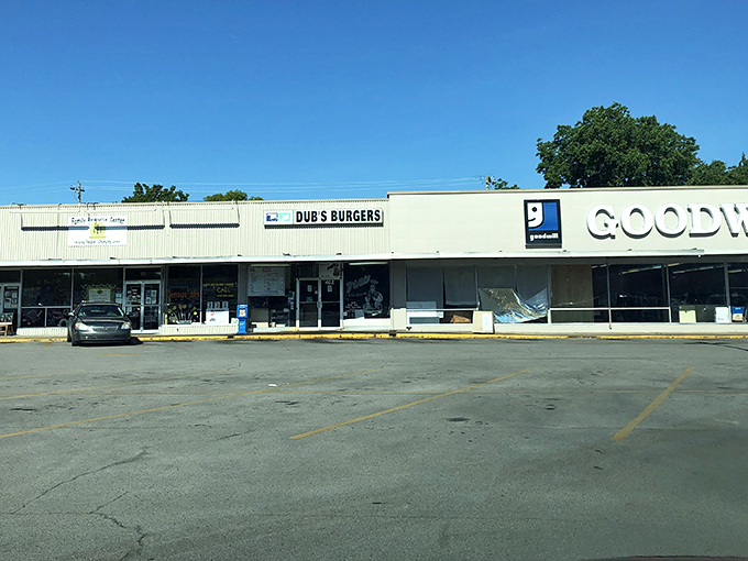 Unassuming strip mall treasure proves once again that extraordinary culinary experiences often hide behind ordinary facades. Dub's Burgers awaits inside.