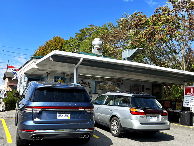 Classic Americana stands proud in Lewisburg, where Jim's Drive-In welcomes hungry travelers with its timeless awning and zero pretension.