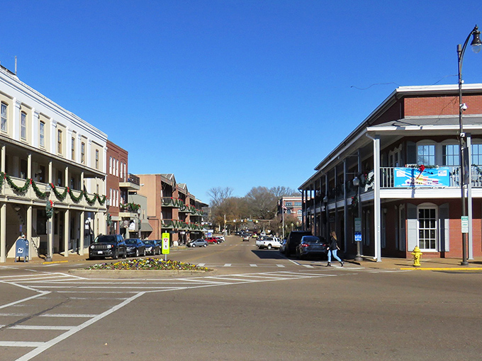 Square Books anchors Oxford's historic square like a literary lighthouse, beckoning bibliophiles with its warm glow and promise of literary treasures.