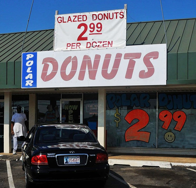 The unassuming strip mall exterior that houses donut greatness. No fancy architecture needed when what's inside is this good.