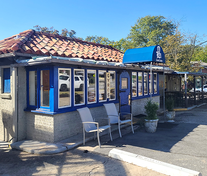 The blue-trimmed fa&ccedil;ade of Leo's Greek Castle stands like a Mediterranean mirage in Little Rock's Hillcrest neighborhood, promising authentic flavors behind its humble doors.