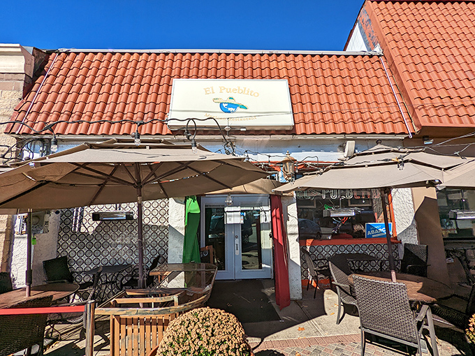 El Pueblito's terracotta-tiled roof and patio umbrellas give off that "I'm not trying too hard, but I'm still fabulous" vibe that perfectly matches its no-nonsense food philosophy.