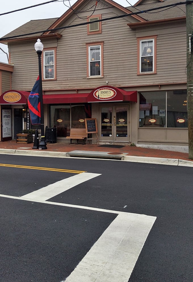 The red awning beckons like a lighthouse for hungry travelers. Jimmy's promise to treat "Everyone Like A Regular" isn't just a slogan&mdash;it's their delicious reality.