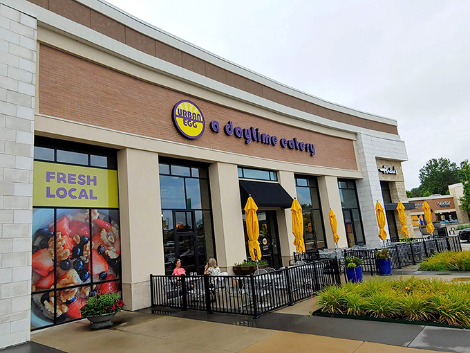 The bright yellow umbrellas outside Urban Egg aren't just for show&mdash;they're beacons guiding breakfast enthusiasts to their morning salvation.