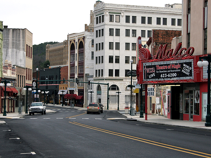 Historic buildings line downtown Hot Springs, where your retirement dollars stretch like saltwater taffy and your worries shrink faster than a cheap T-shirt.