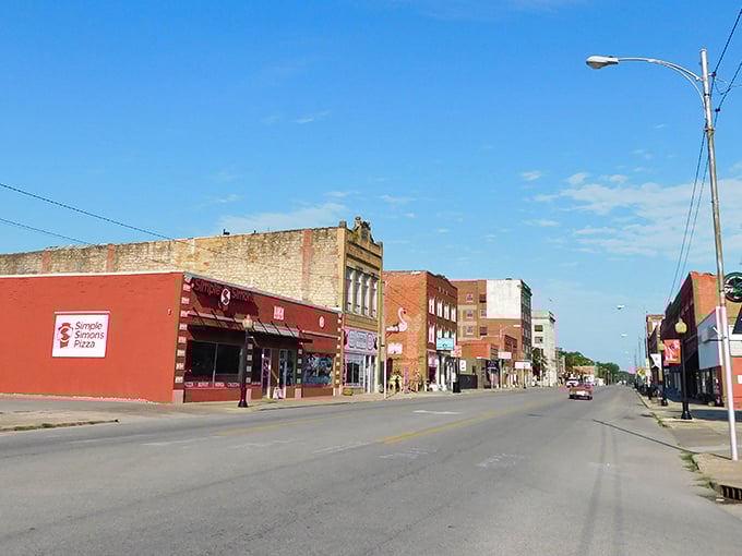 Historic brick buildings line downtown Pawhuska, where time seems to slow down just enough to let you appreciate the architectural details that modern strip malls forgot.