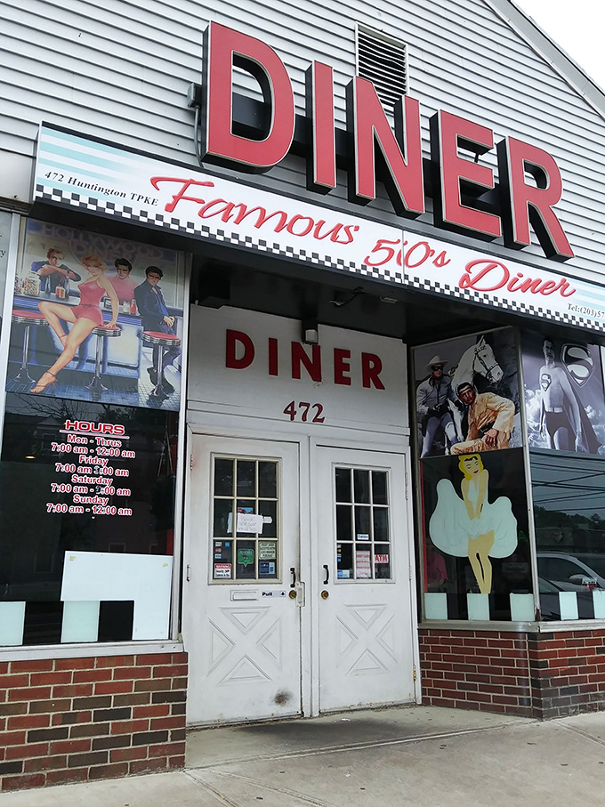 The unassuming exterior of Famous 50's Diner in Bridgeport hides a time portal within. One step through those doors and you're transported back to poodle skirts and pompadours.