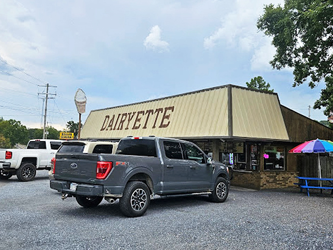 Roadside paradise! The Dairyette's packed parking lot is the universal sign of "stop what you're doing and eat here immediately."