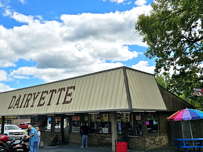 Roadside paradise! The Dairyette's packed parking lot is the universal sign of "stop what you're doing and eat here immediately."
