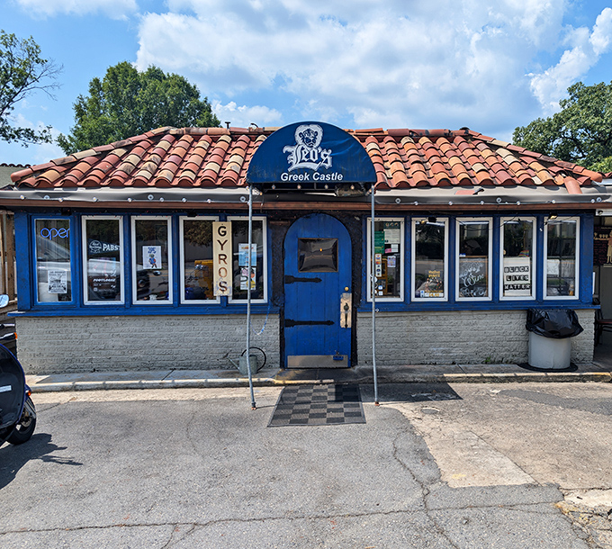 The blue-trimmed fa&ccedil;ade of Leo's Greek Castle stands like a Mediterranean mirage in Little Rock's Hillcrest neighborhood, promising authentic flavors behind its humble doors.