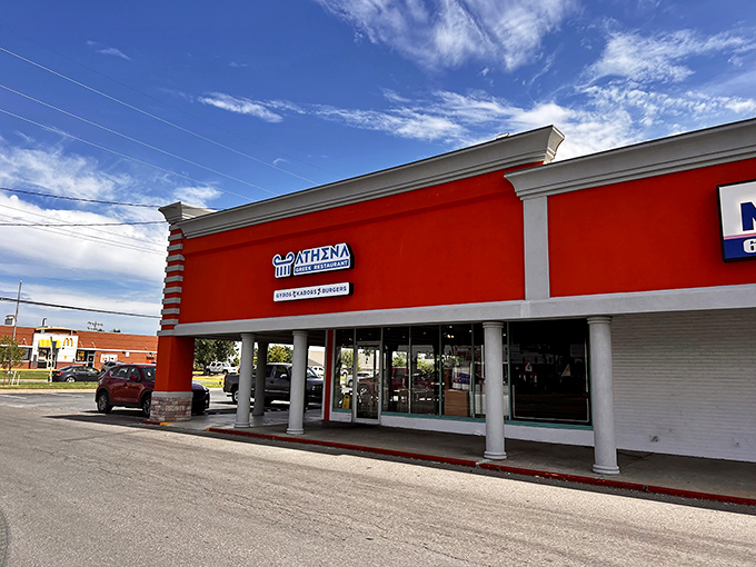 The unassuming exterior of Athena Greek Restaurant proves once again that culinary treasures often hide in plain sight. 