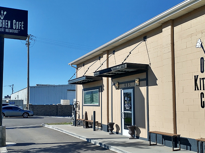 The unassuming exterior of Our Kitchen Caf&eacute; proves once again that culinary treasures often hide in plain sight. No pretension, just breakfast perfection waiting inside.