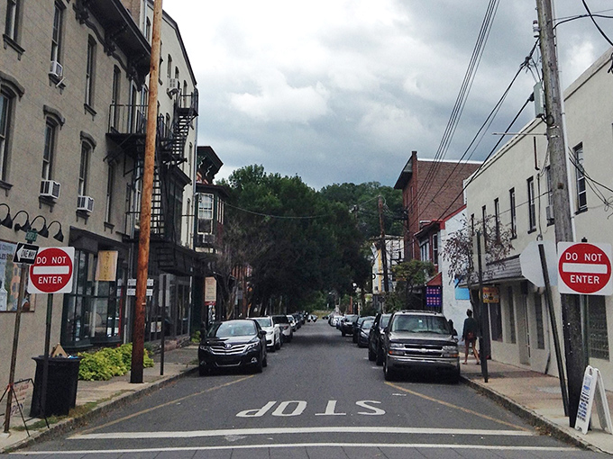 Brick-fronted buildings line Lambertville's historic streets, where every fa&ccedil;ade tells a story and window shopping becomes an adventure in time travel.
