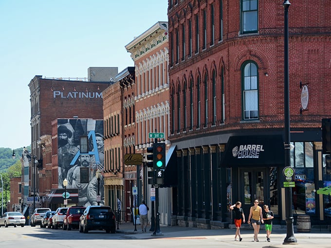 Dubuque's historic Main Street isn't just preserved&mdash;it's alive! Brick buildings house modern businesses where locals actually shop, not museum pieces behind velvet ropes.