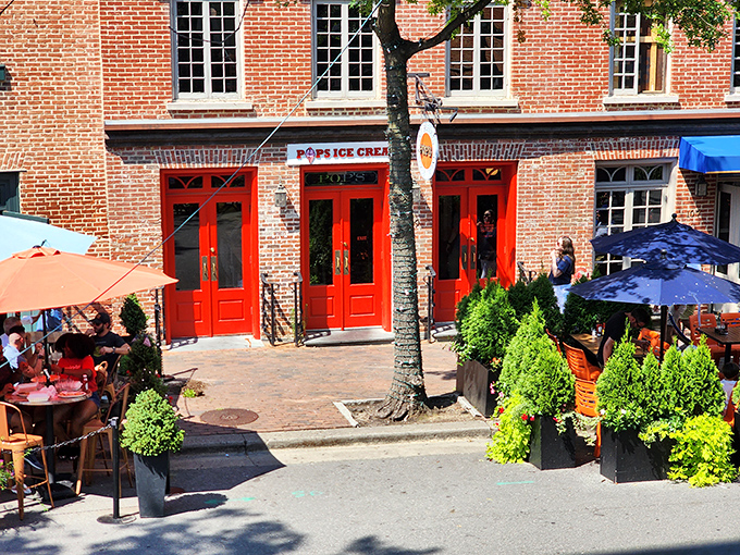 Those iconic red doors aren't just an entrance&mdash;they're a portal to ice cream paradise in the heart of historic Alexandria.