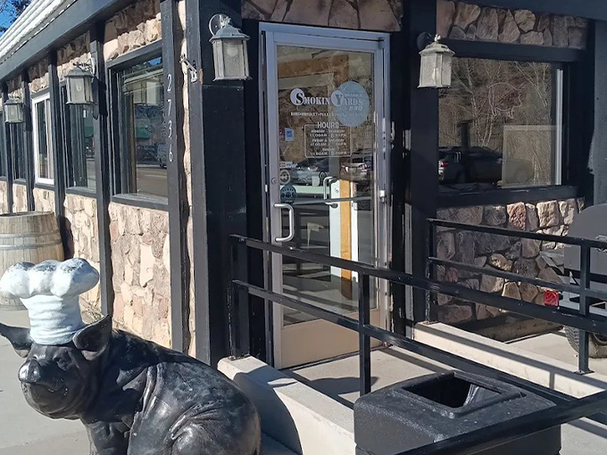 The unassuming exterior of barbecue greatness. Like finding a Picasso at a yard sale, Smokin Yard's modest building hides culinary treasures within.