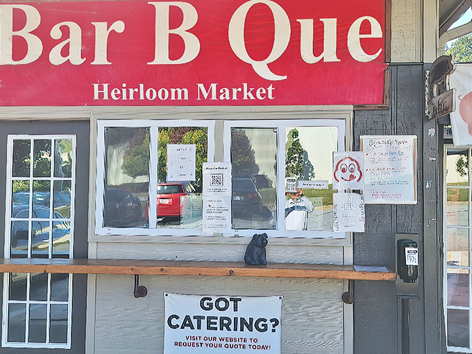 The unassuming storefront belies the culinary treasures within. Like finding a Picasso at a yard sale, this humble exterior hides Atlanta's barbecue royalty.